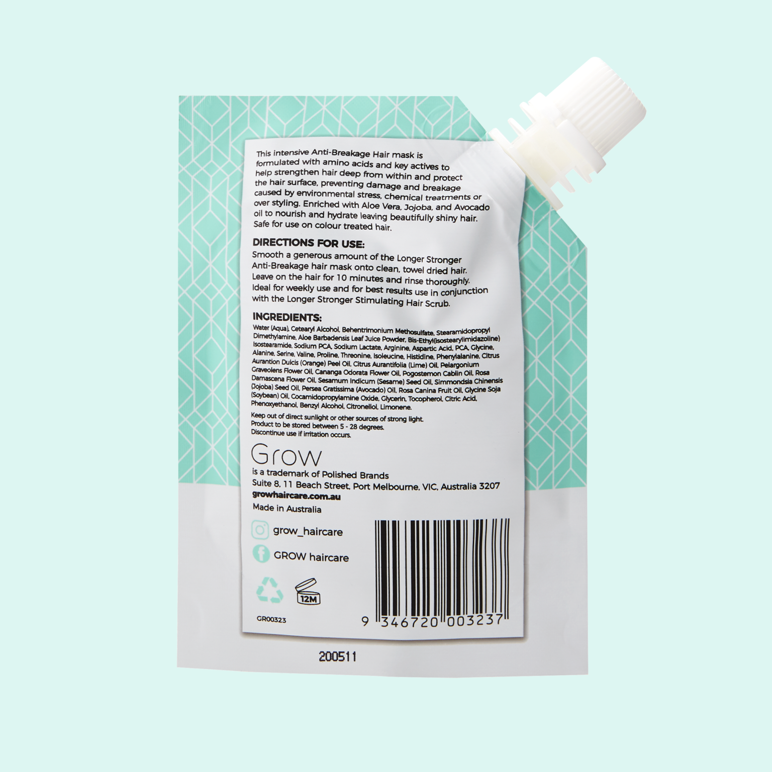 LONGER STRONGER ANTI BREAKAGE HAIR MASK50mL - Grow Haircare